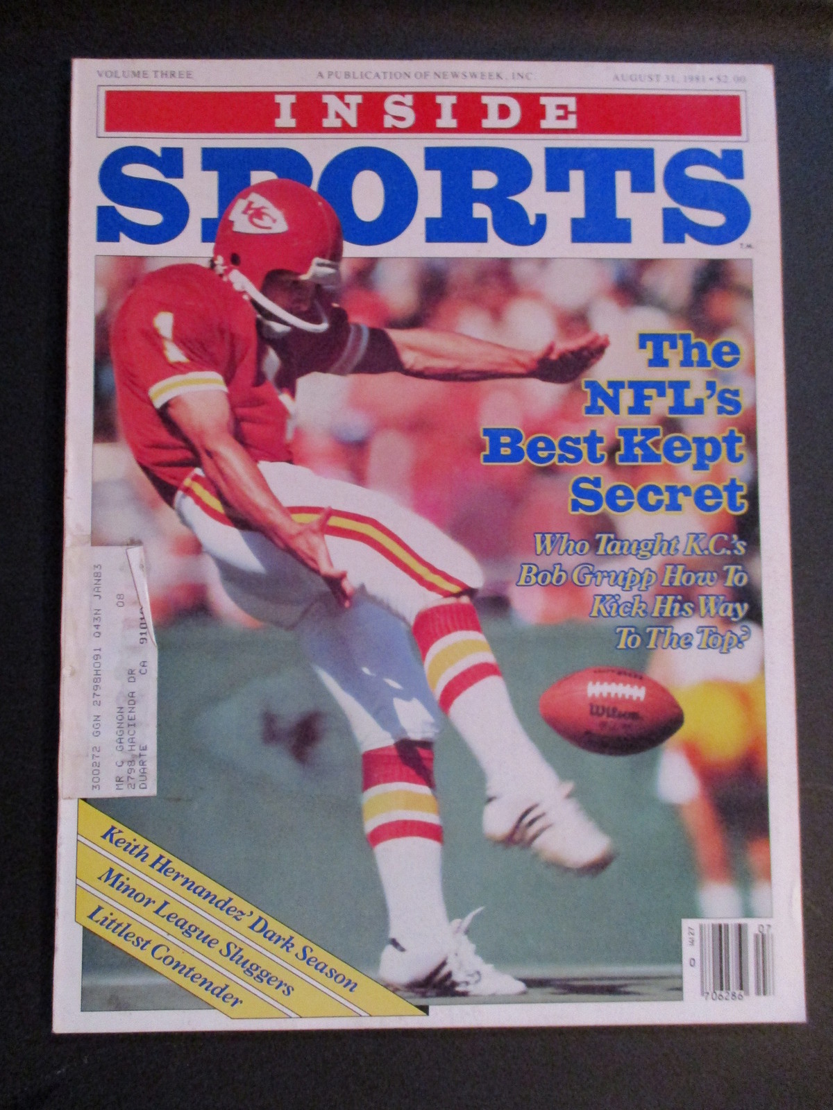 Kansas City Chiefs Bob Grupp Keith Hernandez St Louis Cards Inside ...