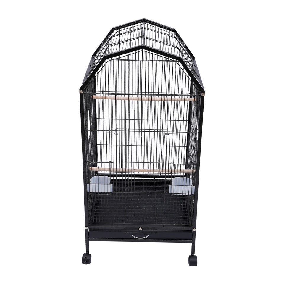 Large Bird Cage wit Rolling Stand Cockatiel Parakeet Finch Parrot ...