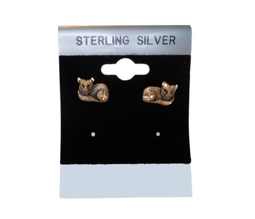 Cat Stud Earrings - 925 Sterling Silver Cat Earrings - Cat Earrings for Women | eBay