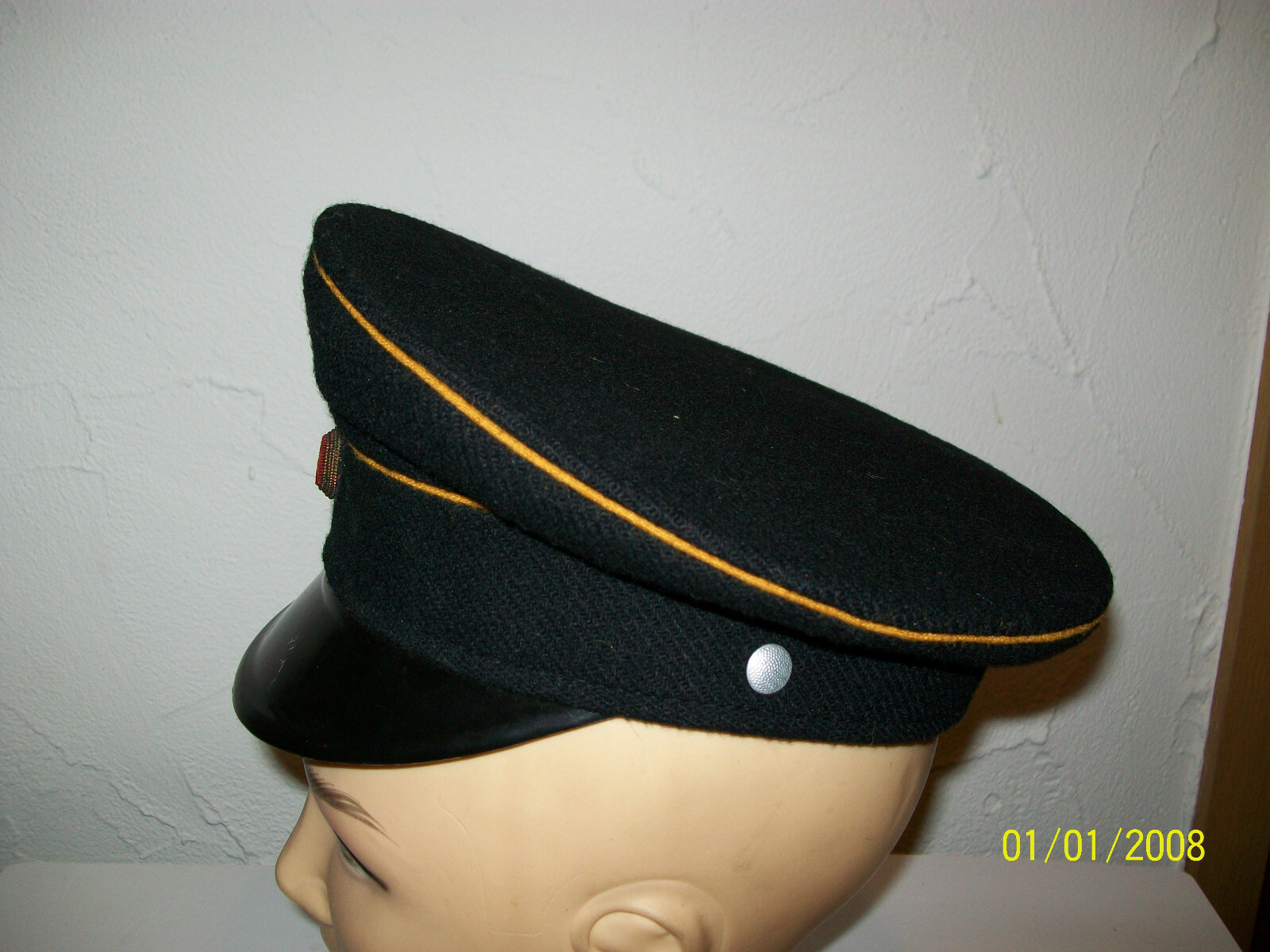 DDR Bergmann Deutsche schwarze Uniform Mütze 54 GDR Schirmmütze #43 ...