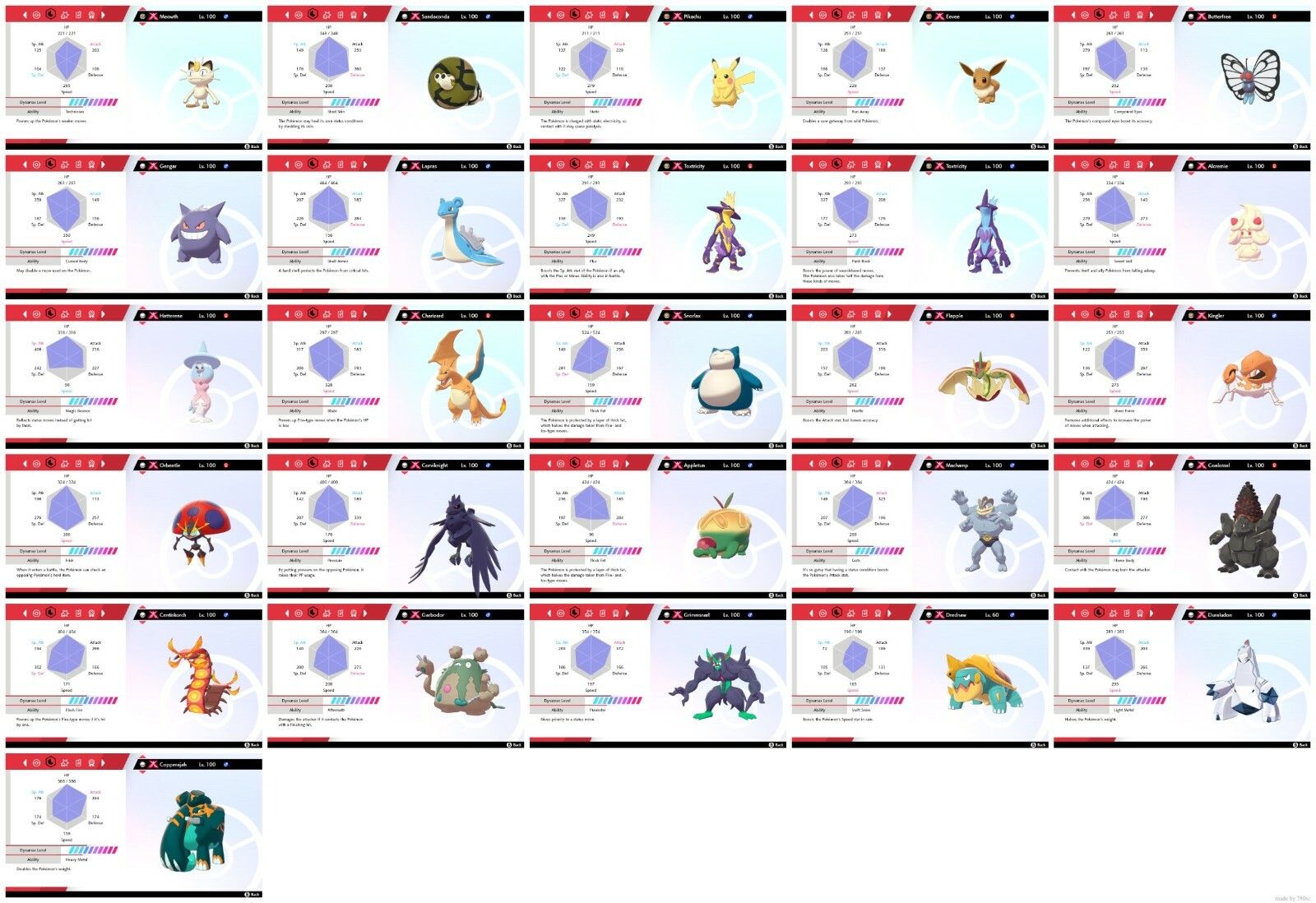 ALL 34 GMAX Pokemon Bundle (Shiny) 6IV Pokemon Sword & Shield FAST ...