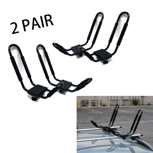 2 Pairs Canoe Boat Kayak Car SUV Truck Roof Mount Carrier J Cross Bar ...
