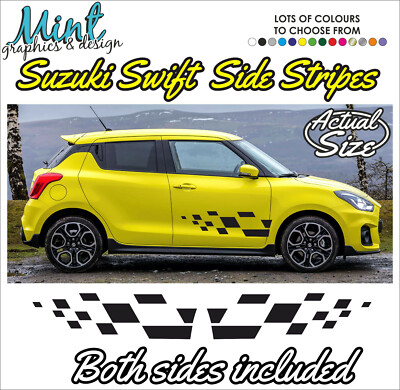 SUZUKI SWIFT SPORT Side Stripes Decals Stickers CAR Graphics FREE P&P ...