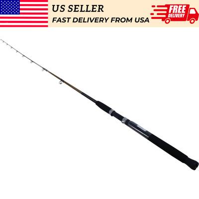 2 Piece 8' Casting Fishing Rod Medium Light Fast 12-30LB Strong Durable ...