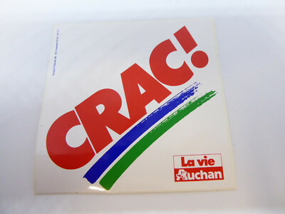 AUTOCOLLANT / STICKER Vintage - CRAC ! LA VIE AUCHAN / SUPERMARCHE ...