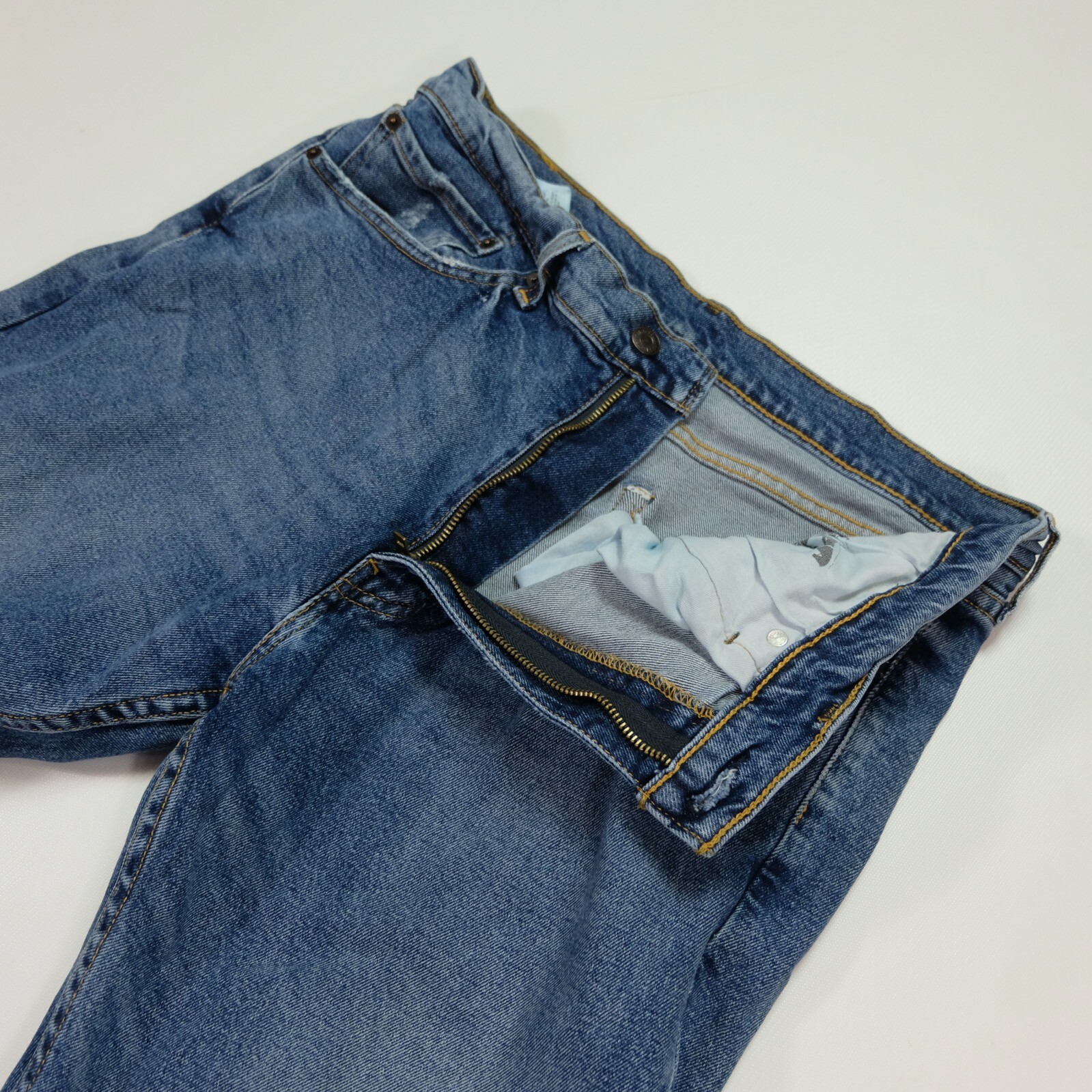 Rare Vintage LEVI STRAUSS & CO 505 Zip Fly Red Tab De… - Gem