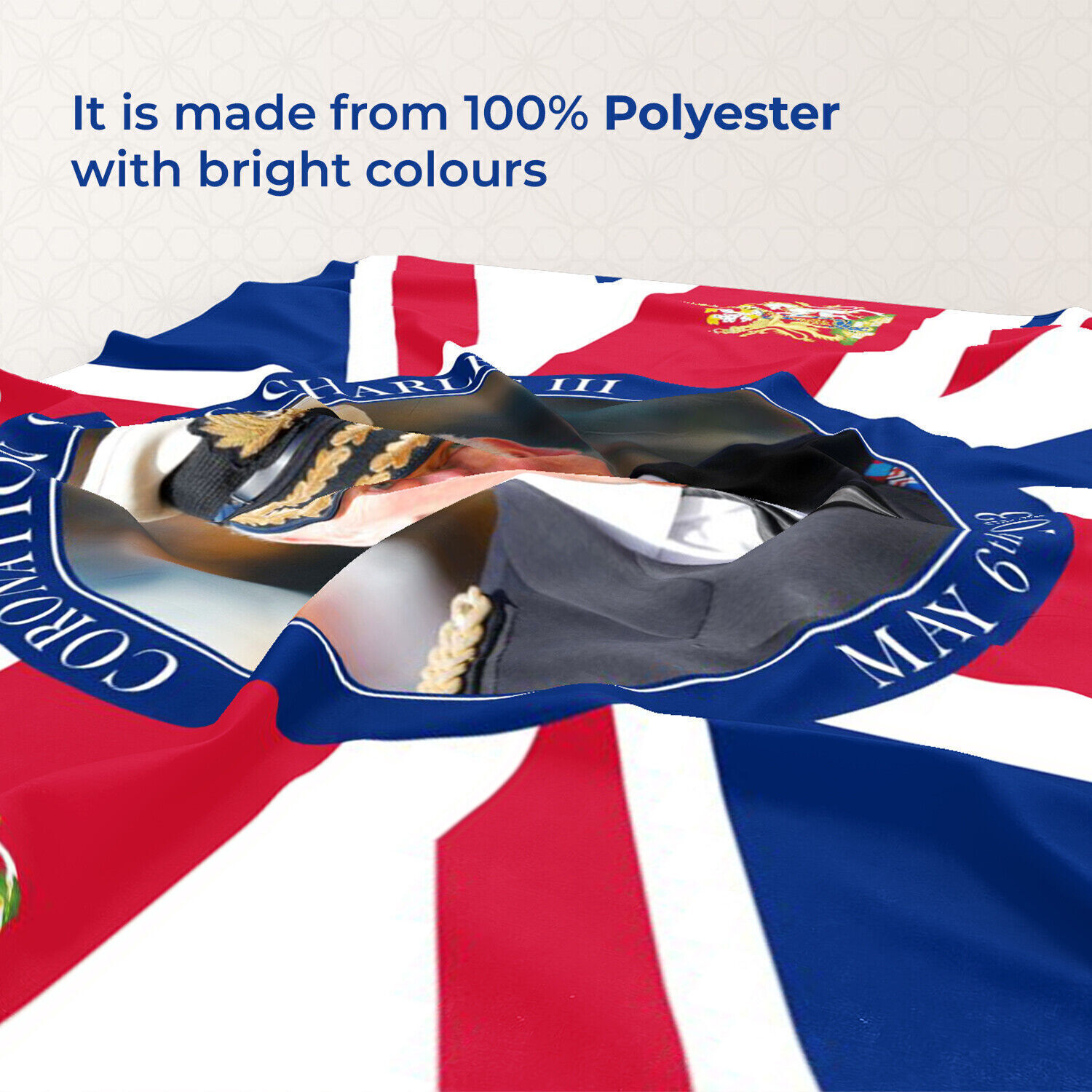 5x3ft Union Jack Flag Cypher British Monarch | Grelly UK