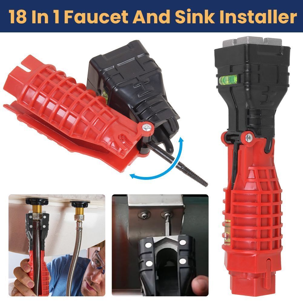14/18 IN1 Multifunction Faucet Sink Basin Installer Pipe Wrench Tap ...