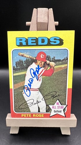 1975 Topps Mini Pete Rose Blue Ink In Person Auto #320 | eBay