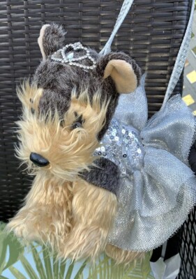YORKIE PUPPY PRINCESS PURSE PLUSH/SHIMMERING SUPER CUTE POOCHIE & CO ...