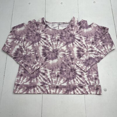 Studio 1886 Purple Tie Dye Cold Shoulder Sweater Youth Girls Size XL ...