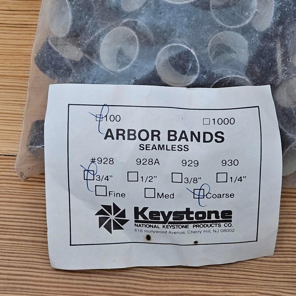 Keystone Arbor Bands 3/4" Coarse Grit Dental Lab Sanding & Finishing ...