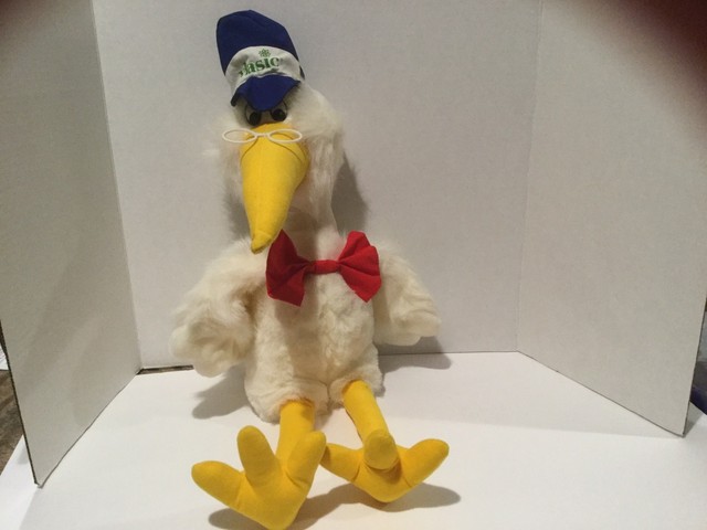 Vintage 1989 Large Vlasic Pickles Advertisement Stork Bird Plush Animal ...