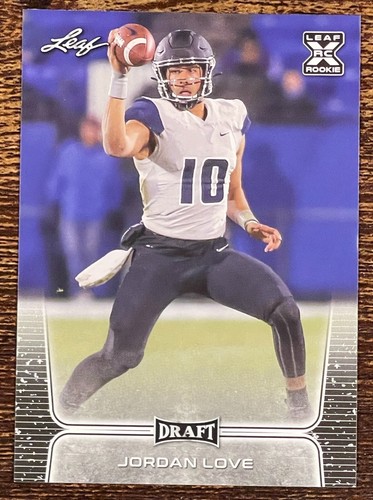 Jordan Love 2020 Leaf Green Bay Packers Rookie NFL Football Trading ...