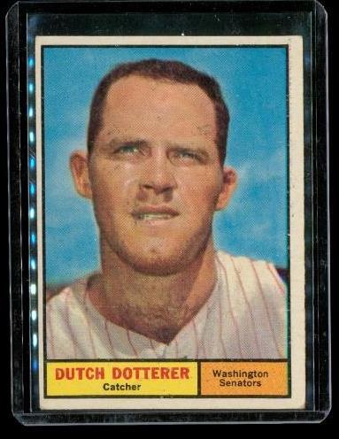 Vintage 1961 TOPPS Baseball Trading Card #332 DUTCH DOTTERER Washington ...