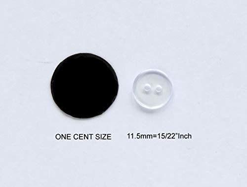 11.5mm(14/32 Inch) Small Size Plastic Clear Buttons,Transparent Button ...