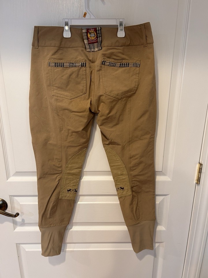 Baker Plaid Breeches, Knee Patch, Equine Couture, 30, Low Rise | eBay