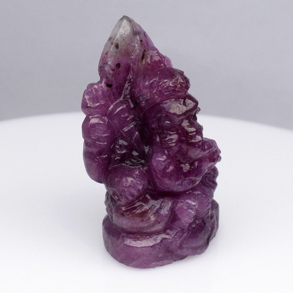 💎 63.03ct Ganesh Carving Natural Purplish Red Ruby - Unheated Tanzania ...