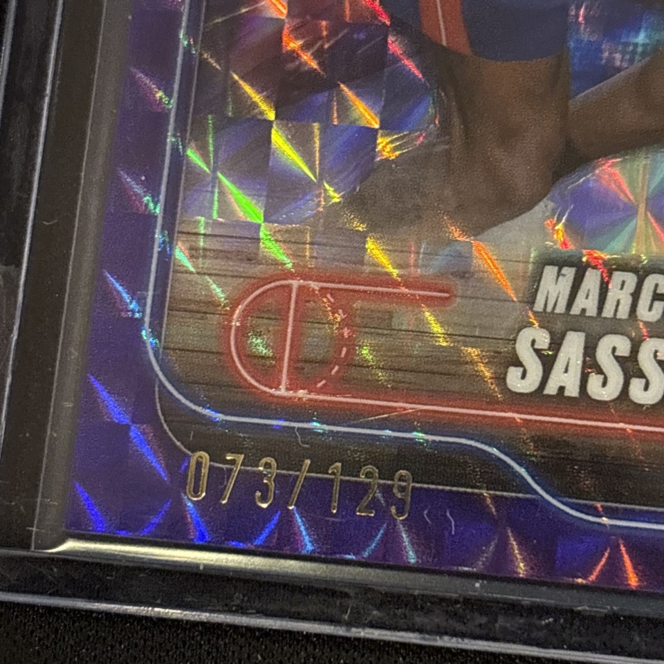🔥Marcus Sasser 2024-25 Topps Chrome #49 Purple Geometric Refractor 073/ ...