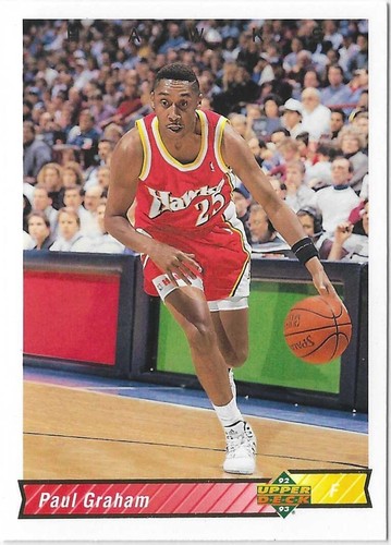 1992-93 Upper Deck #337 Paul Graham Atlanta Hawks NBA Basketball Card ...