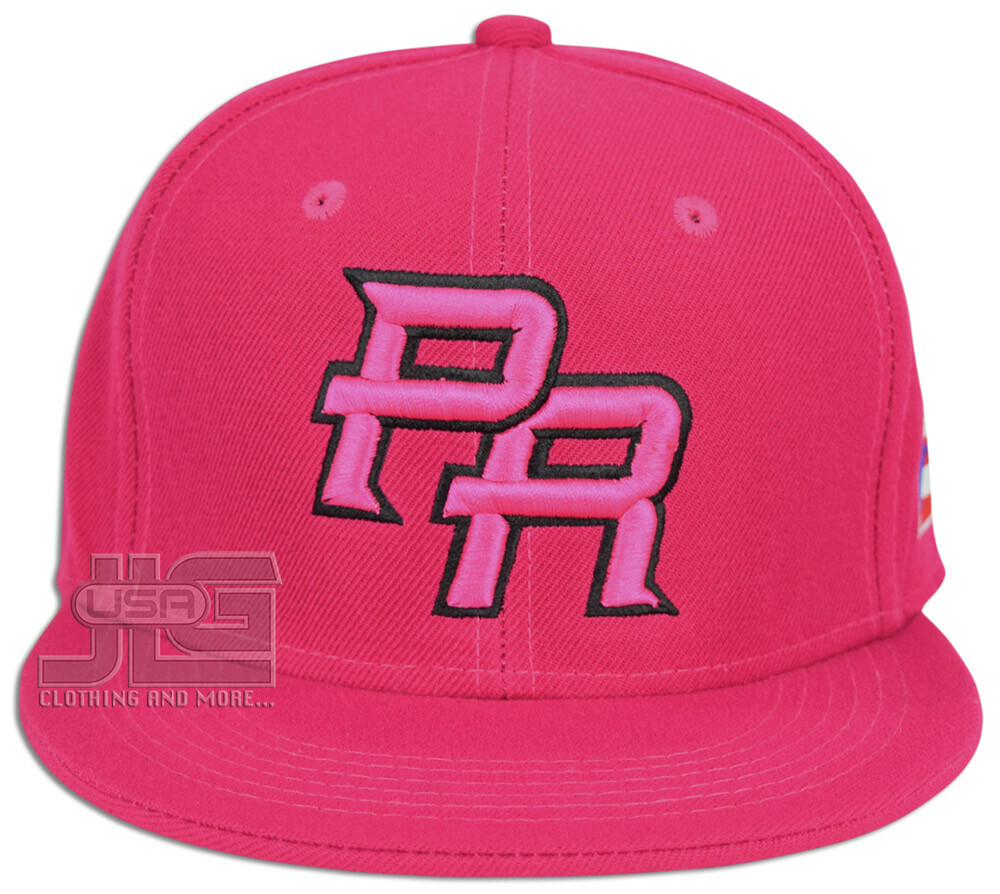 PR Fitted Caps Puerto Rico Embroidered hat Front Side Baseball Size ...