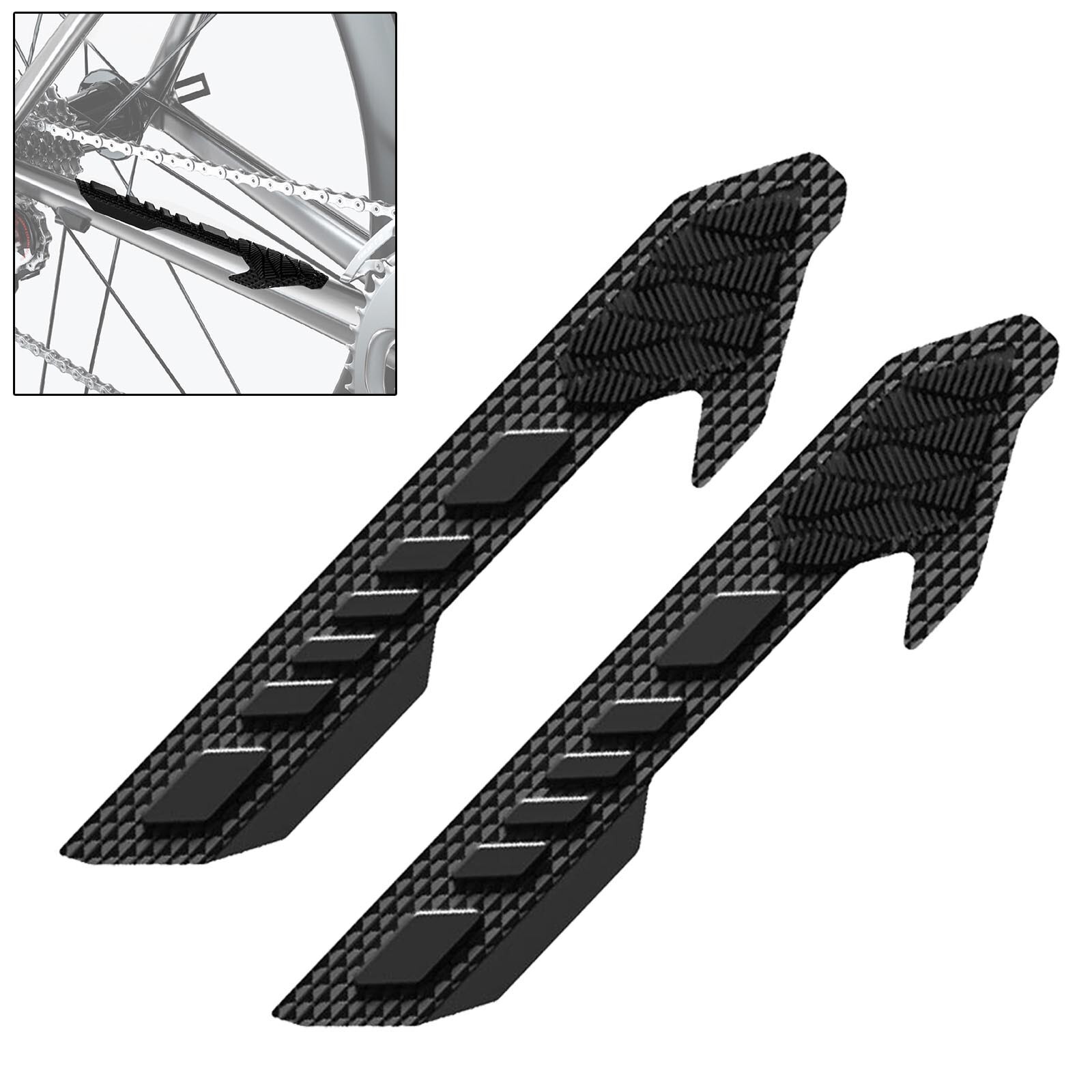 Black Bike Frame Stickers Chainstay Protector Bicycle Accessories Brand ...