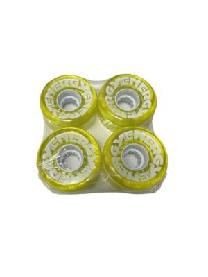 4 Pack Riedell Radar Energy Clear Yellow 78A 32mm x 62 Quad Roller ...