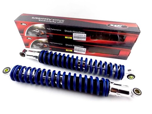 HONDA CR125 RA VMX 400mm BLUE/CHROME JBS REAR SHOCK ABSORBERS EYE TO ...