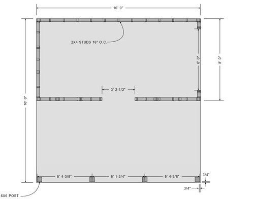Garden Storage Shed Plans with Porch 16x16 Small house Building ...