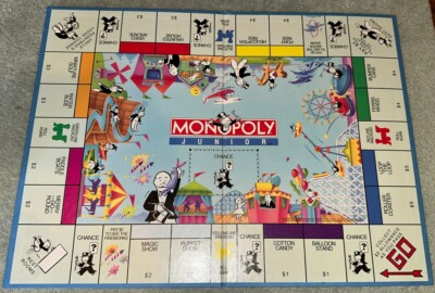Monopoly Junior Jr 1990 Edition Replacement Game Board Parts Pieces ...