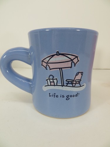 Life is Good Coffee Mugs Diner Heavy Peace Beach Heart Lot of Three 3 ...
