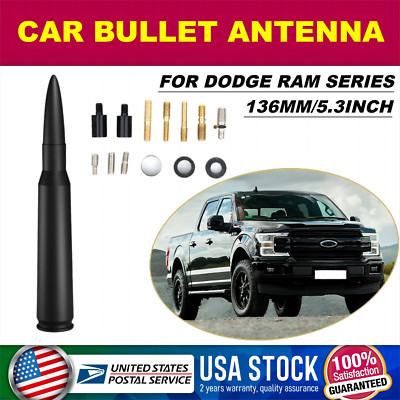 VERY COOL Bullet Style 0.5 Cal Black Antenna Mast for DODGE RAM & RAM ...