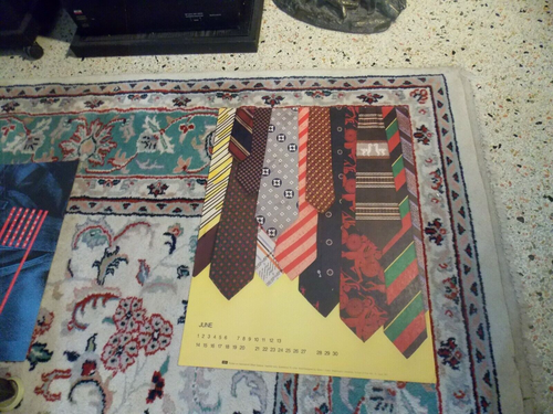 June Calendar 1987 POSTER PRINT Happy Father Day Ties By: Gloria L ...