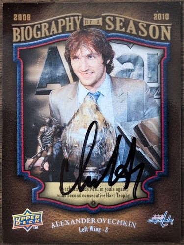2009-10 Upper Deck Biography Of A Season Alex Ovechkin Autograph Card ...
