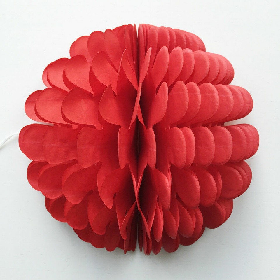 HONEYCOMB Hanging Paper BALLS Wedding Birthday Garland Party Deco Gold ...