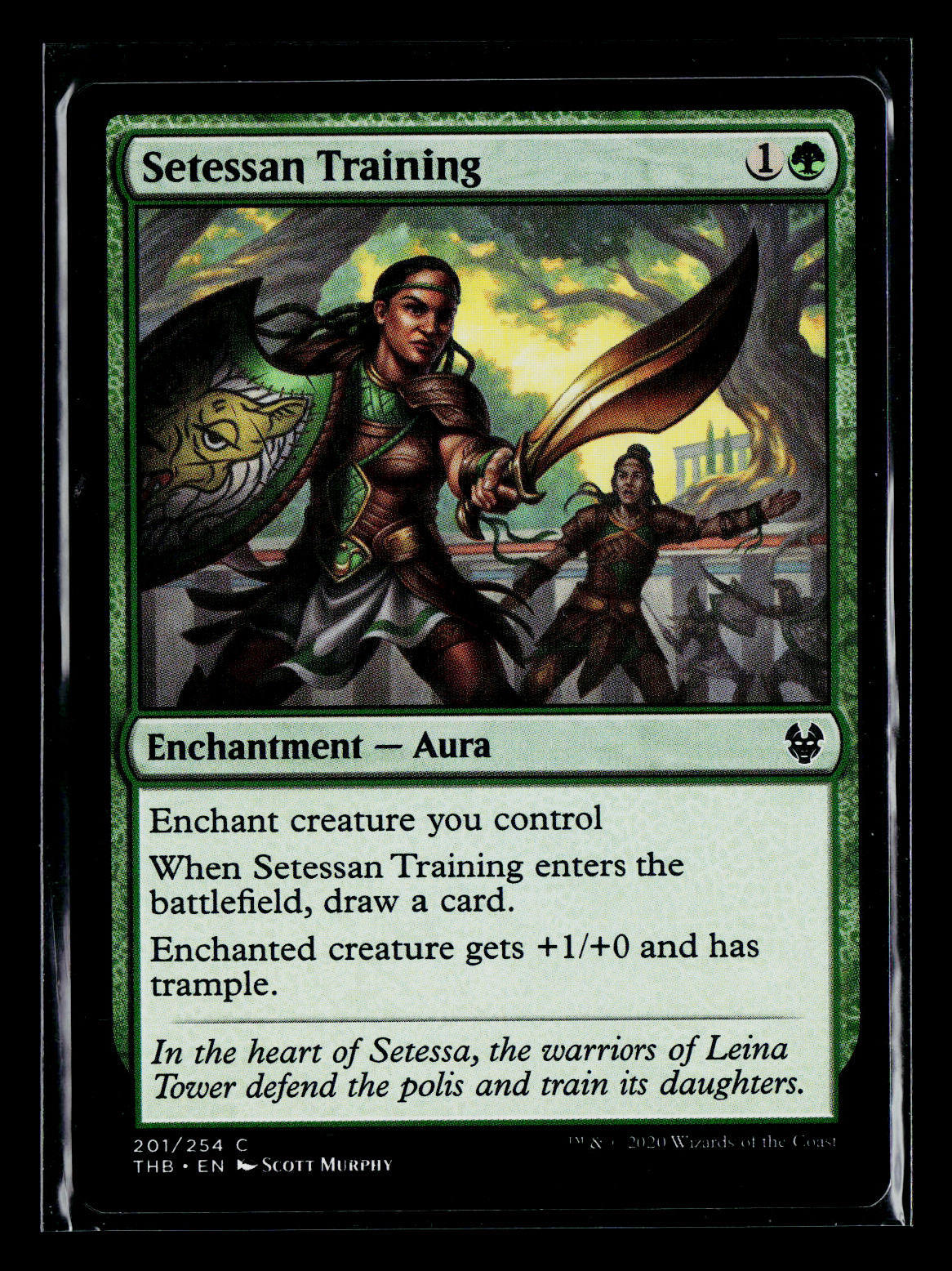 Setessan Training MTG Green Card #201 Magic the Gathering Theros Beyond ...