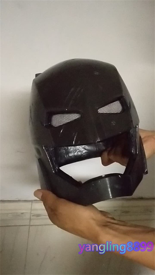 DC Batman Helmet 1:1 Wearable Full Mask w/ Led Eyes Cosplay Prop ...