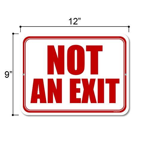 Ts Door Sign Not An Exit 9 Inch By 12 Inch Metal Signs For Business ...