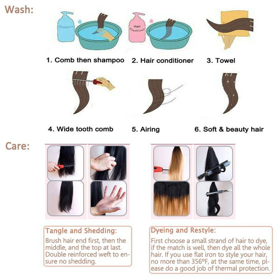 THICK Clip In Russian Human Hair Extensions Full Head Double Weft Remy ...