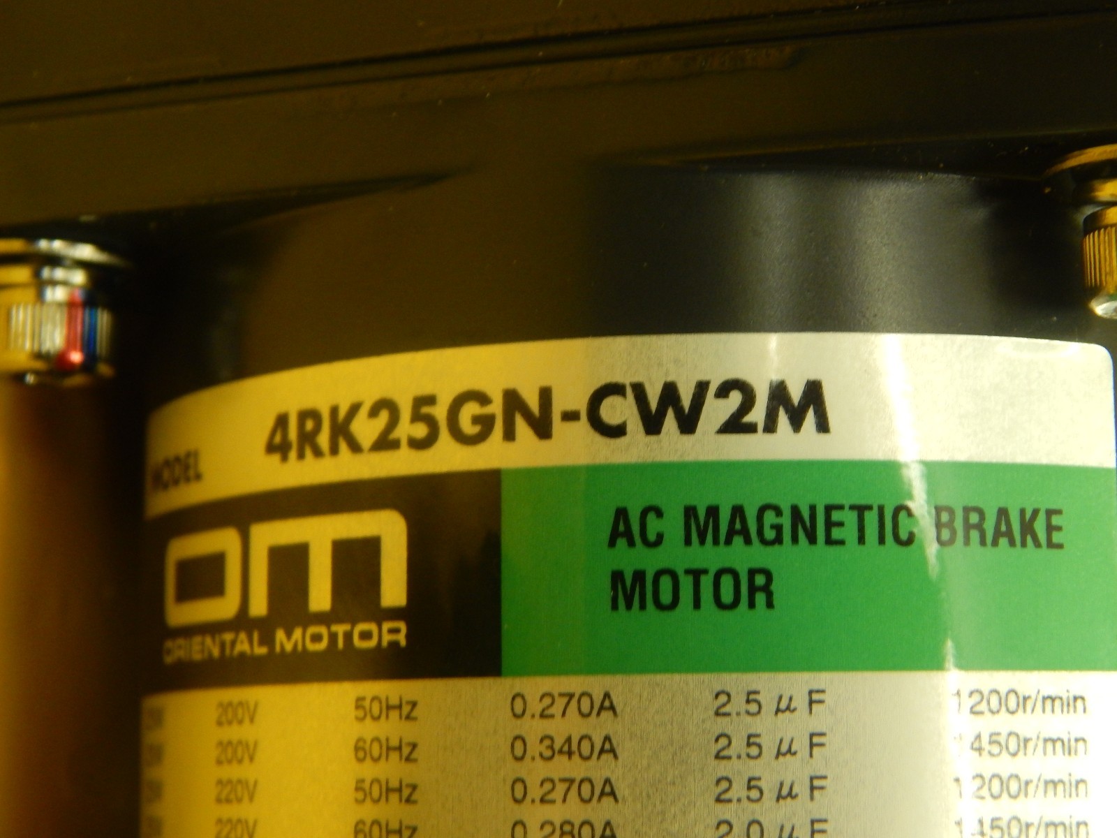 Oriental Motor 4RK25GN-CW2M AC Magnetic Brake Motor Gearhead 4GN25S ...