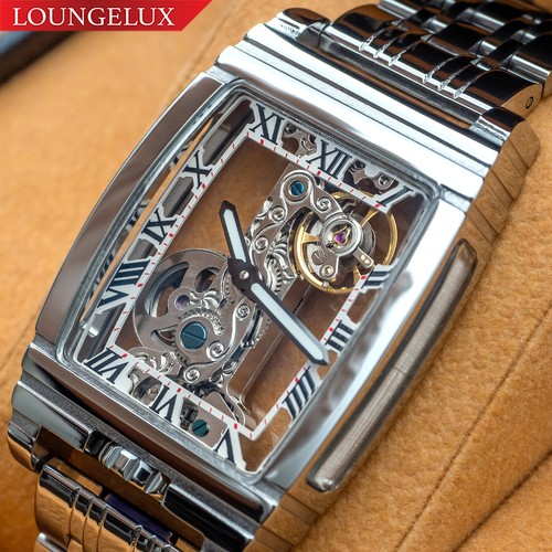 Mens Silver Bridge Manual Mechanical Watch - Stainless Steel DIASTERIA ...