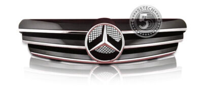MERCEDES W209 CLK CLK500 CLK320 Black Grille 3 Fin style 2003 2009 2004 ...