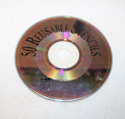 50 Reusable Stencils Halloween PC CD carving Critters Scary Scenes DISC ...