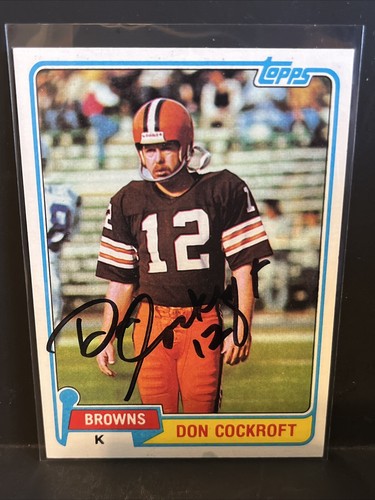 1981 Topps Don Cockroft AUTO Signed Cleveland Browns #458 | eBay