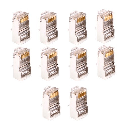 Gold Plated Cat6 RJ45 Ethernet Cables Module Plug Network Connector ...