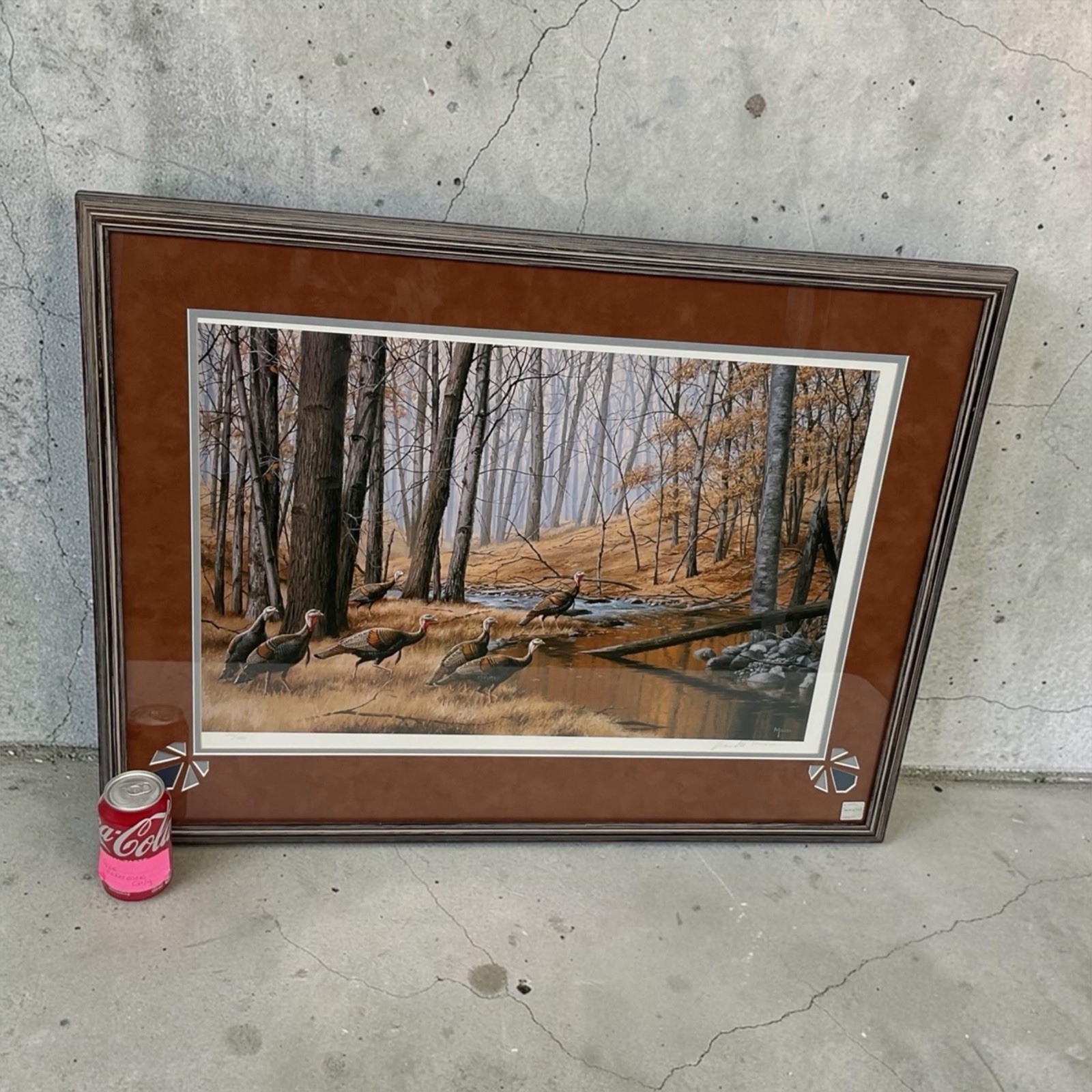 David A Maass “Hard to Pass” 209/1200 Signed Wild Turkey Print Framed ...