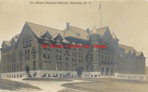 NY, Oneonta, New York, RPPC, State Normal School, Exterior View, ODS ...