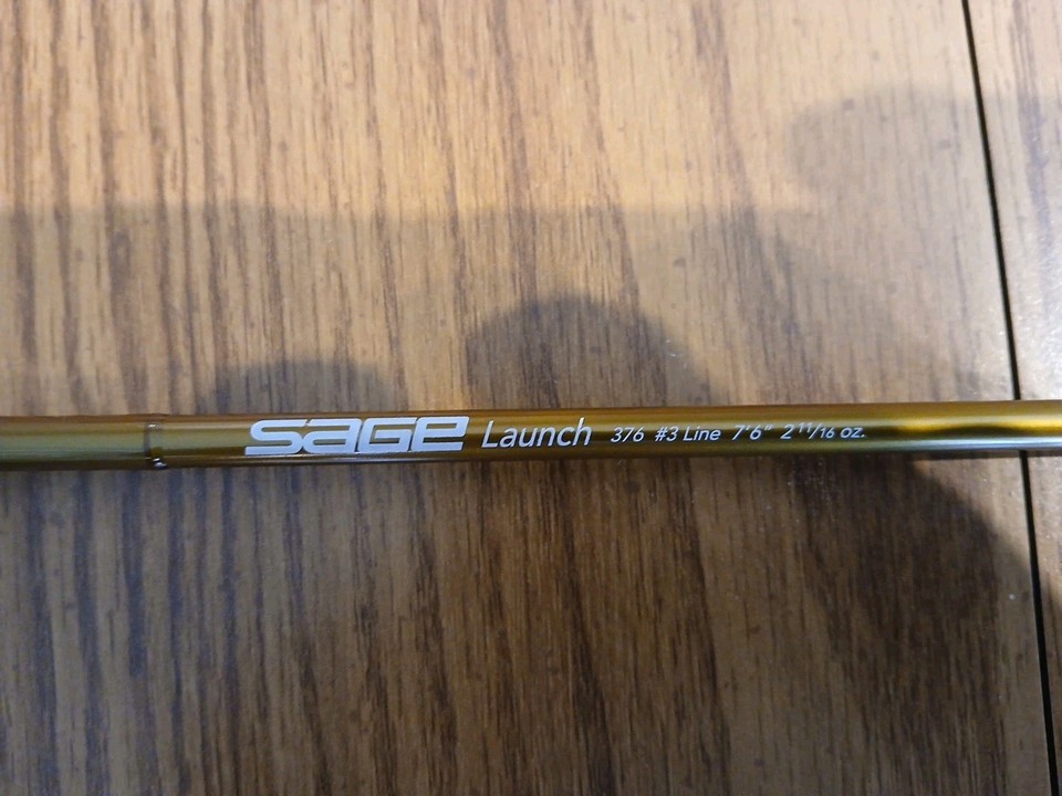 Sage #376 Launch Fly Fishing Rod, 2pc 3wt 7'6", Fished Once, With Tube ...