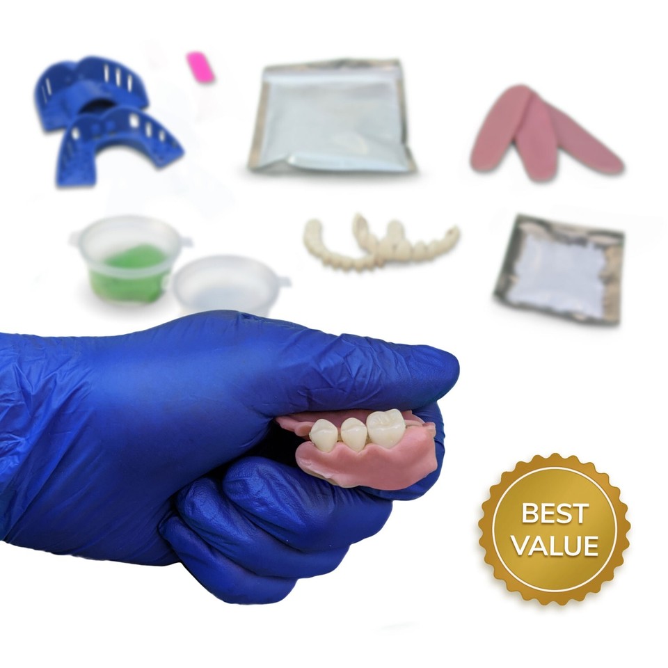 Premium DIY Denture Kit with Impression | Full Partial Flipper Upper ...