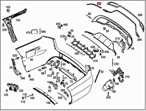 Genuine MERCEDES S205 W205 C-CLASS W205 Estate S205 Trim strip ...